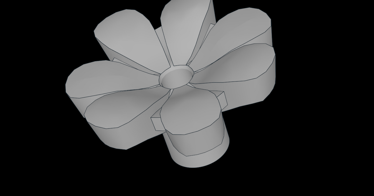 Lego Compatible (32606.dat) Plant Flower with 7 Alternate Petals with ...