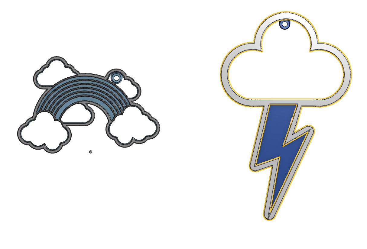 Rainbow and Storm Cloud Neopixel Night Lights by BeautifulLEDs ...