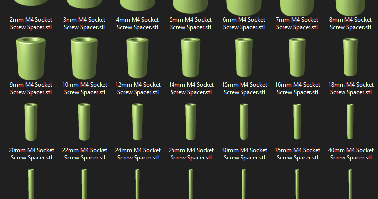 M4 Socket Screw Spacer Set von Jer | Kostenloses STL-Modell ...