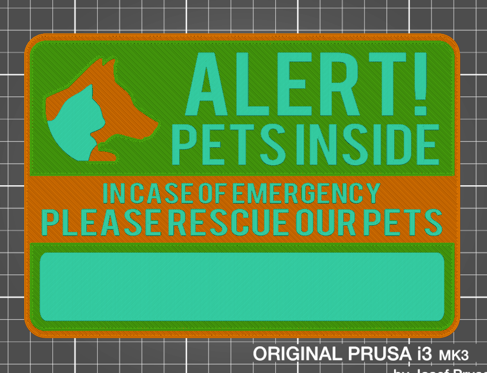 Alert! Pets Inside Signs - 3 Color by Triple G Workshop | Download free ...