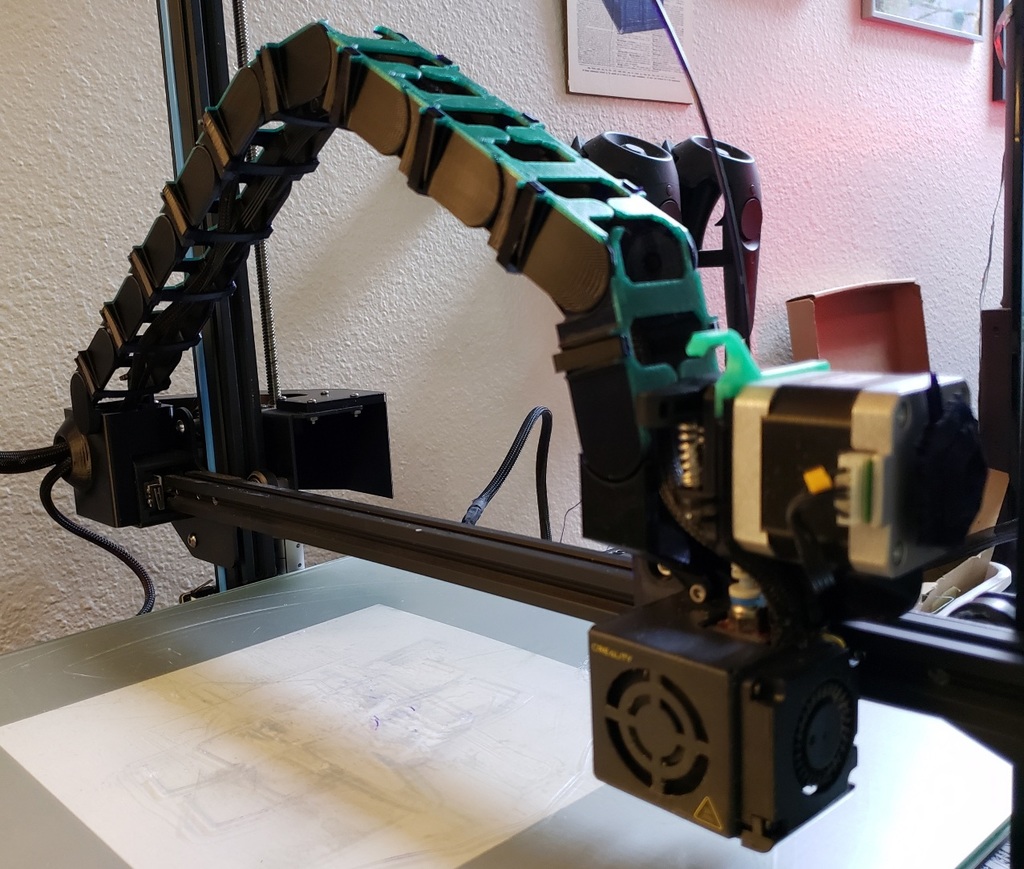 Creality10 S4 Direct Drive + Cable Chain (vertical & horizontal options ...