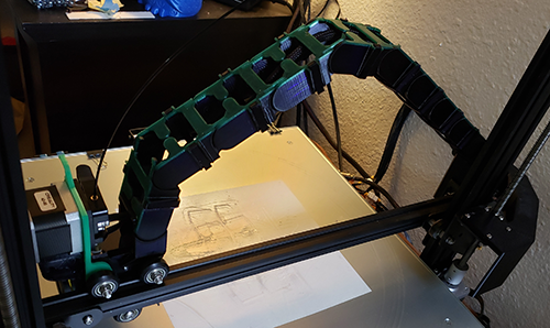 Creality10 S4 Direct Drive + Cable Chain (vertical & horizontal options ...