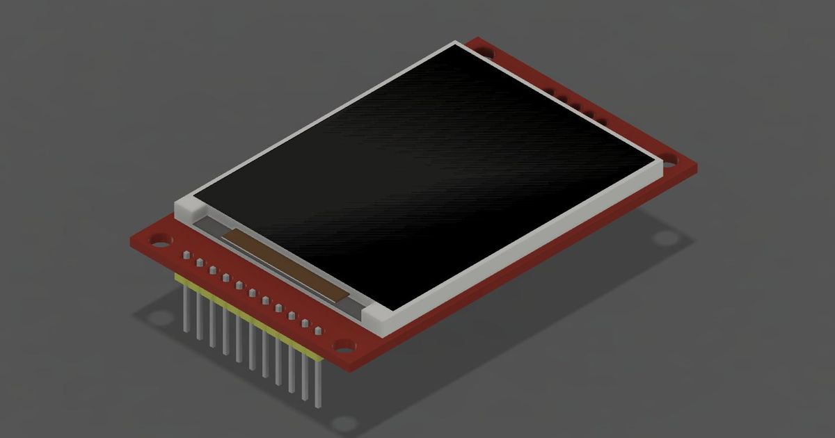 LCD TFT ILI9225 Module by Wiseone | Download free STL model ...