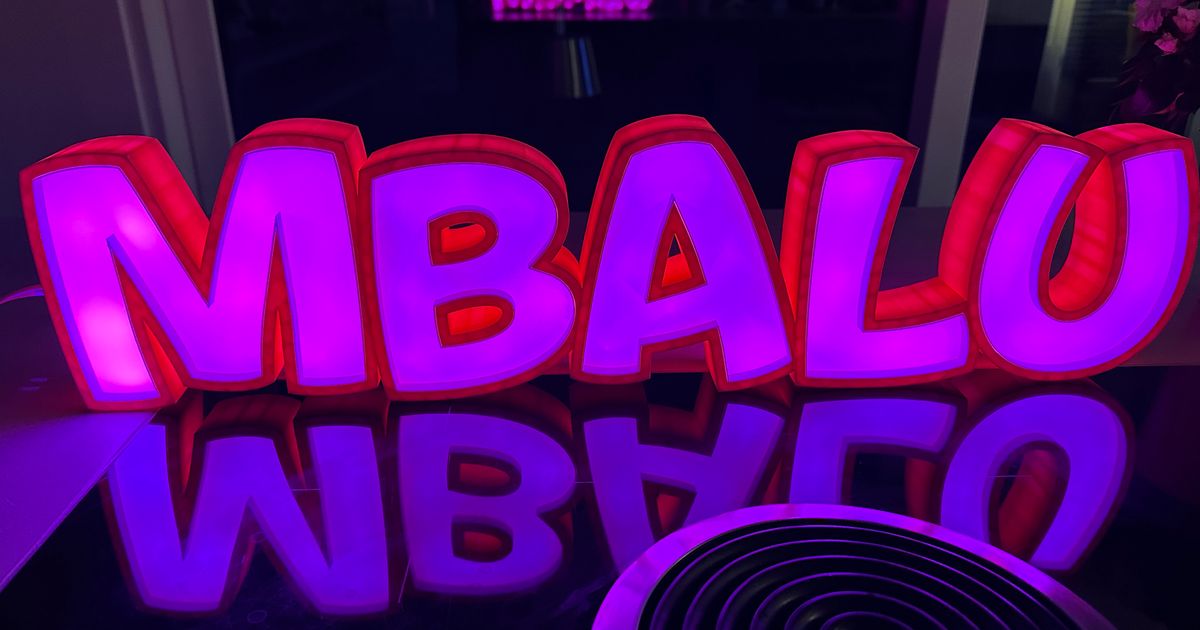 "MBALU" LED- Namenslampe by T-D3SIGN | Download free STL model ...