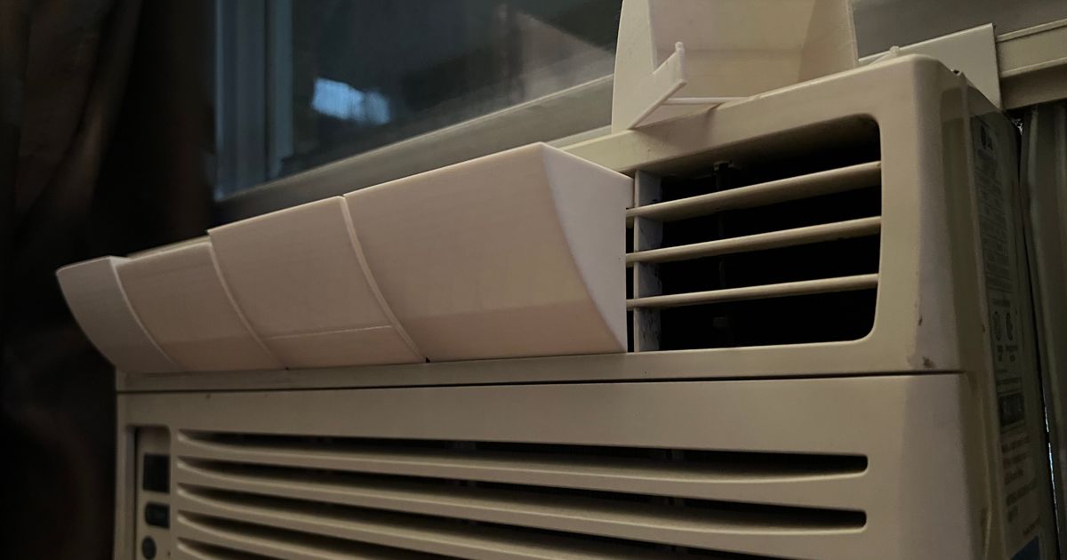 Air Deflectors for an LG LW6012ER A/C by pgillan | Download free STL ...
