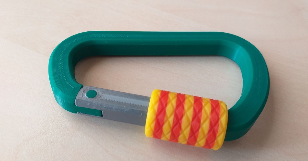 Spring lock carabiner by 3DJG | Download free STL model | Printables.com