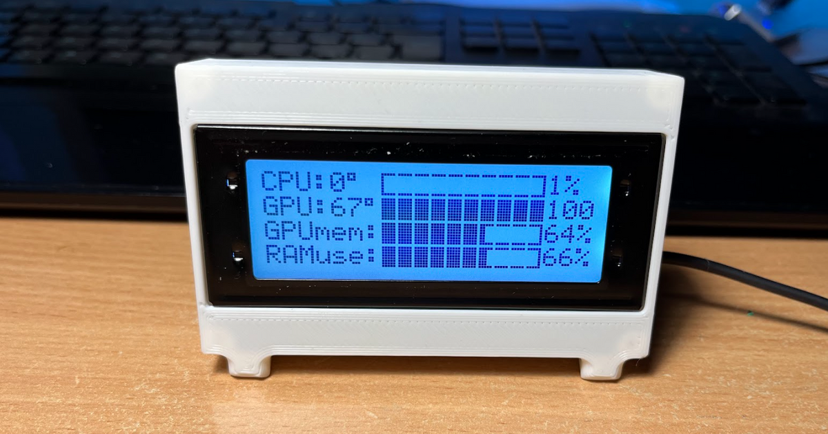 PC Hardware Monitoring Screen Case by Alexeyvik | Download free STL model | Printables.com