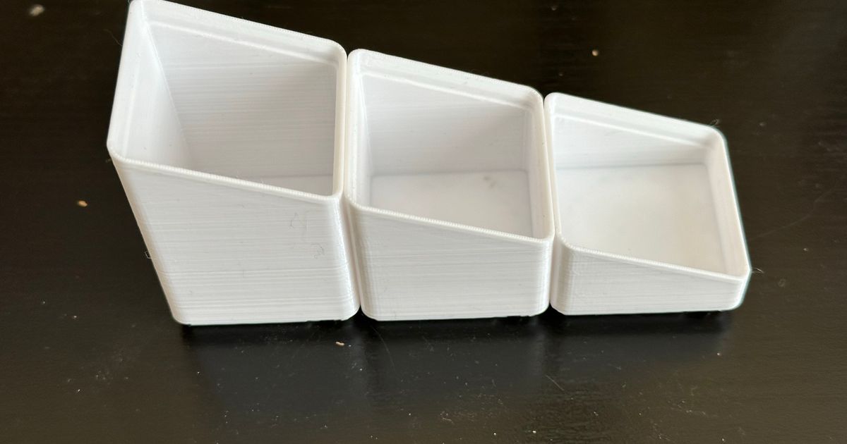Gridfinity tiered bins remixed for use with Gridfinity Refined base by ...