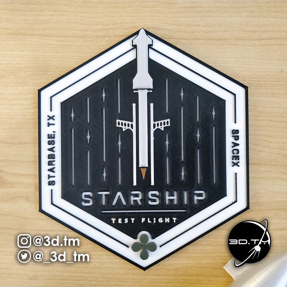 Starship - Flight Test Mission Patch od autora 3d.tm | Stáhněte si ...