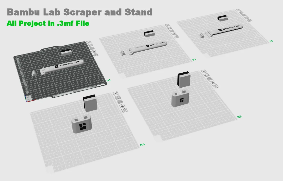 Bambu Lab Scraper - Double Sided Logo by STORM DESIGN | Download free ...