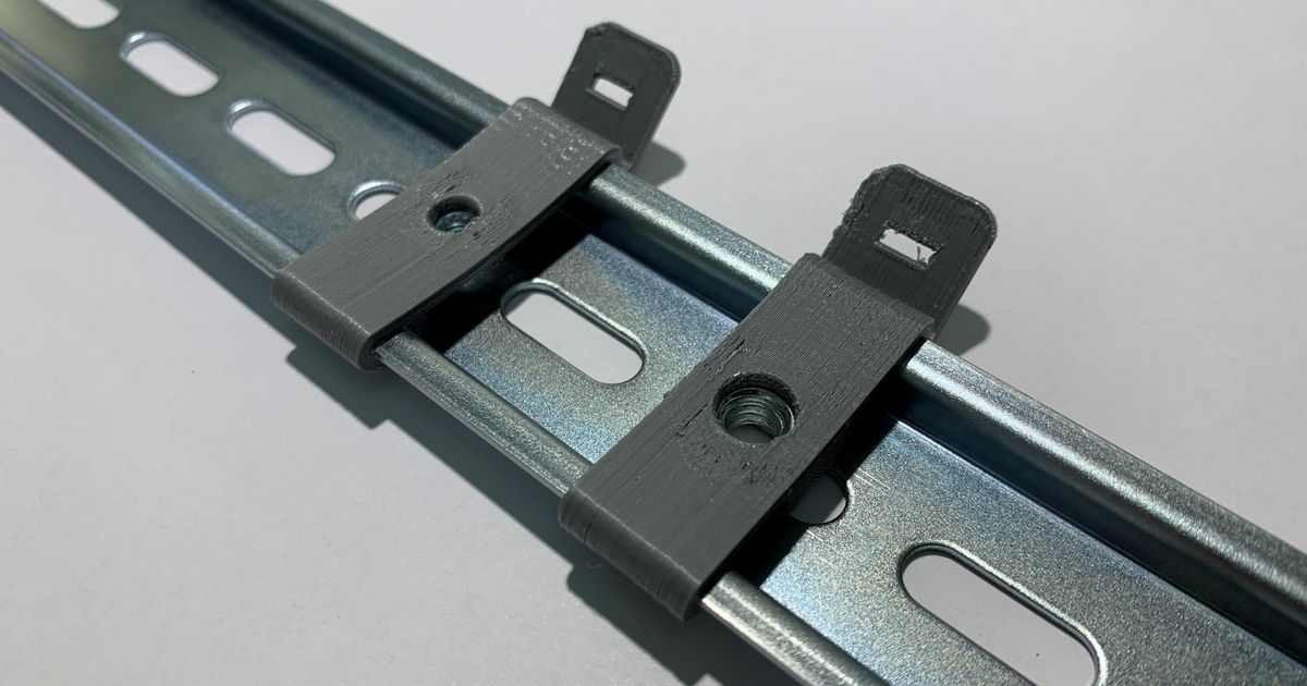 DIN 3 Rail Mounting Clip by Fulcrum Design | Download free STL model ...