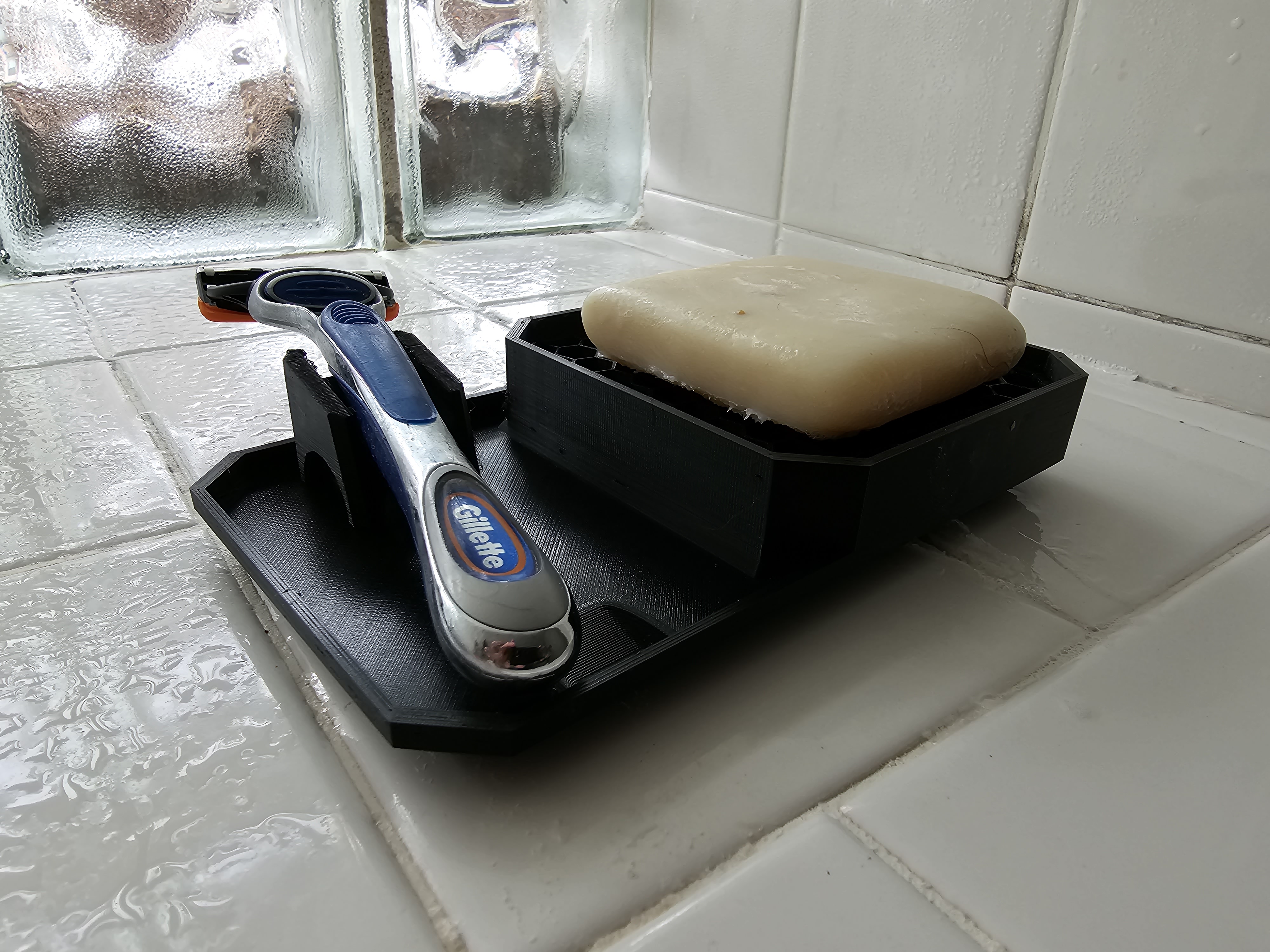Soap Dish with a holder for a razer by Glennon Studio | Download free ...