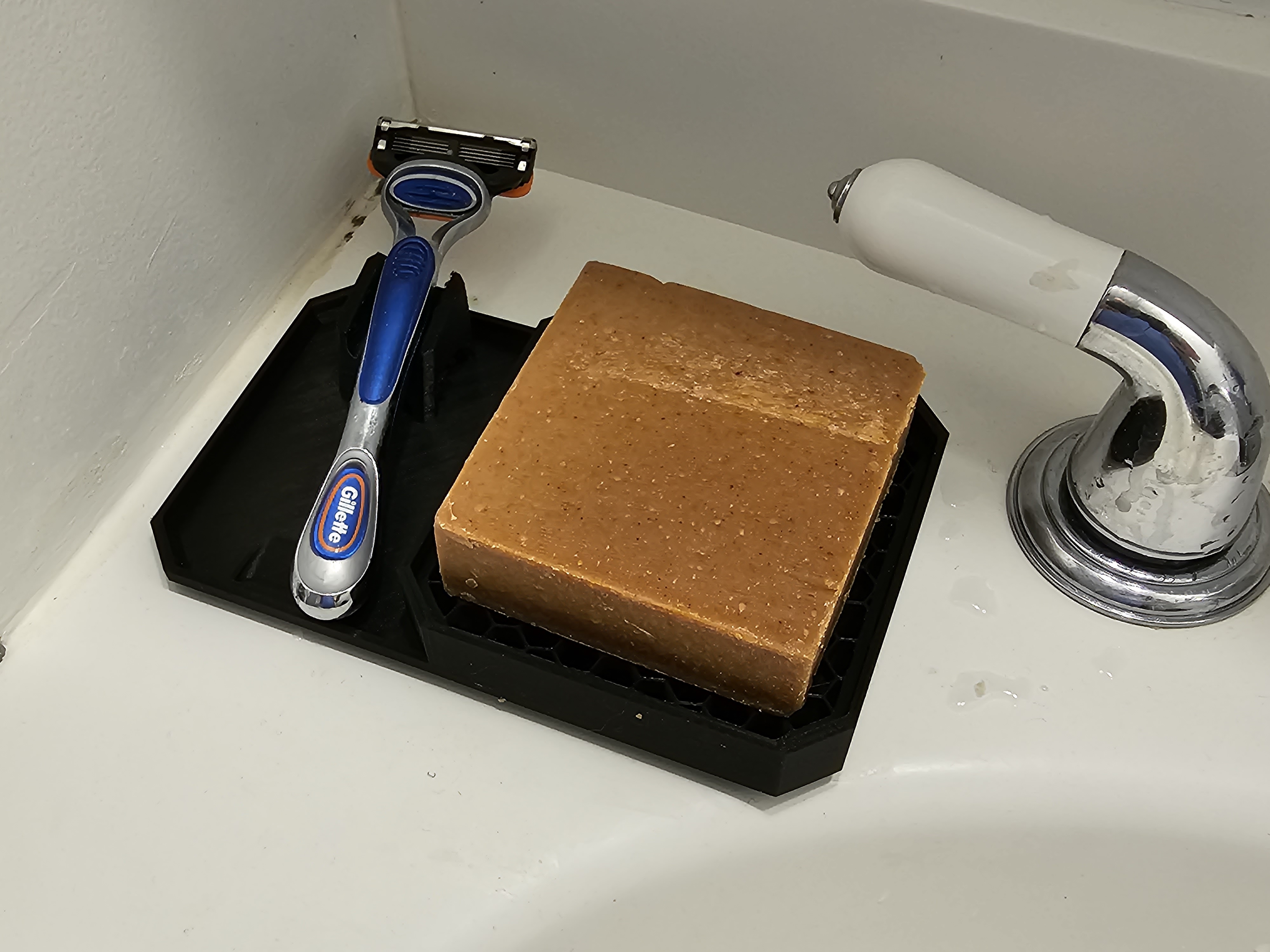 Soap Dish with a holder for a razer by Glennon Studio | Download free ...