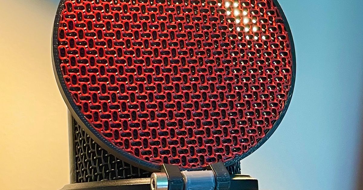 Printable Pop Filter for Your Microphone by KYZ Design | Download free ...