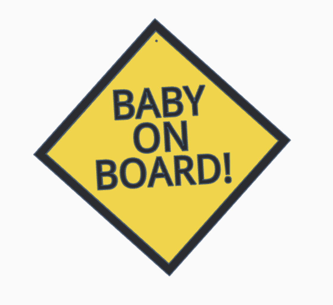 Baby on Board Sign by Brokas | Download free STL model | Printables.com