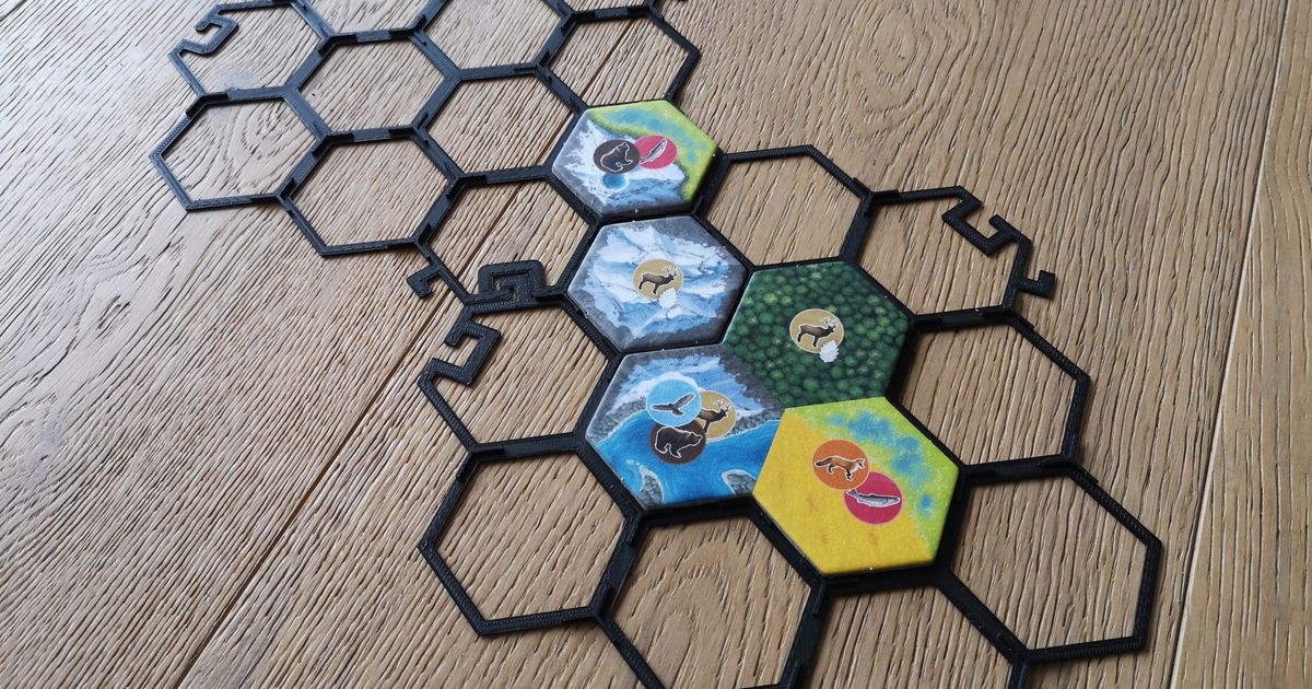 Cascadia Hex Tiles Grid by Christian Steinkrüger | Download free STL ...