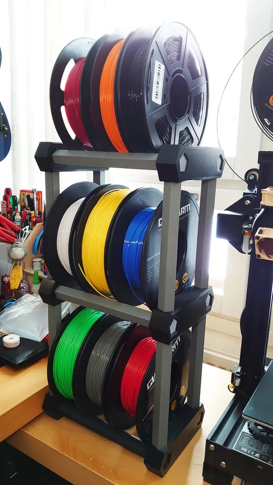 Modular filament spool rack by TeeMuumi | Download free STL model | Printables.com
