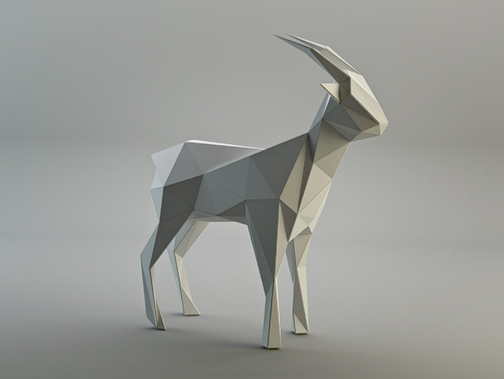 Low Poly Goat by D4vidPgc | Download free STL model | Printables.com