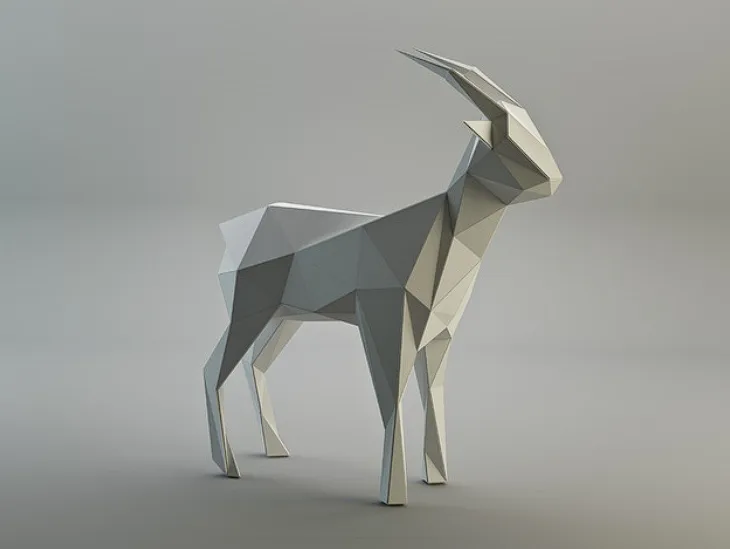 Low Poly Goat by D4vidPgc | Download free STL model | Printables.com
