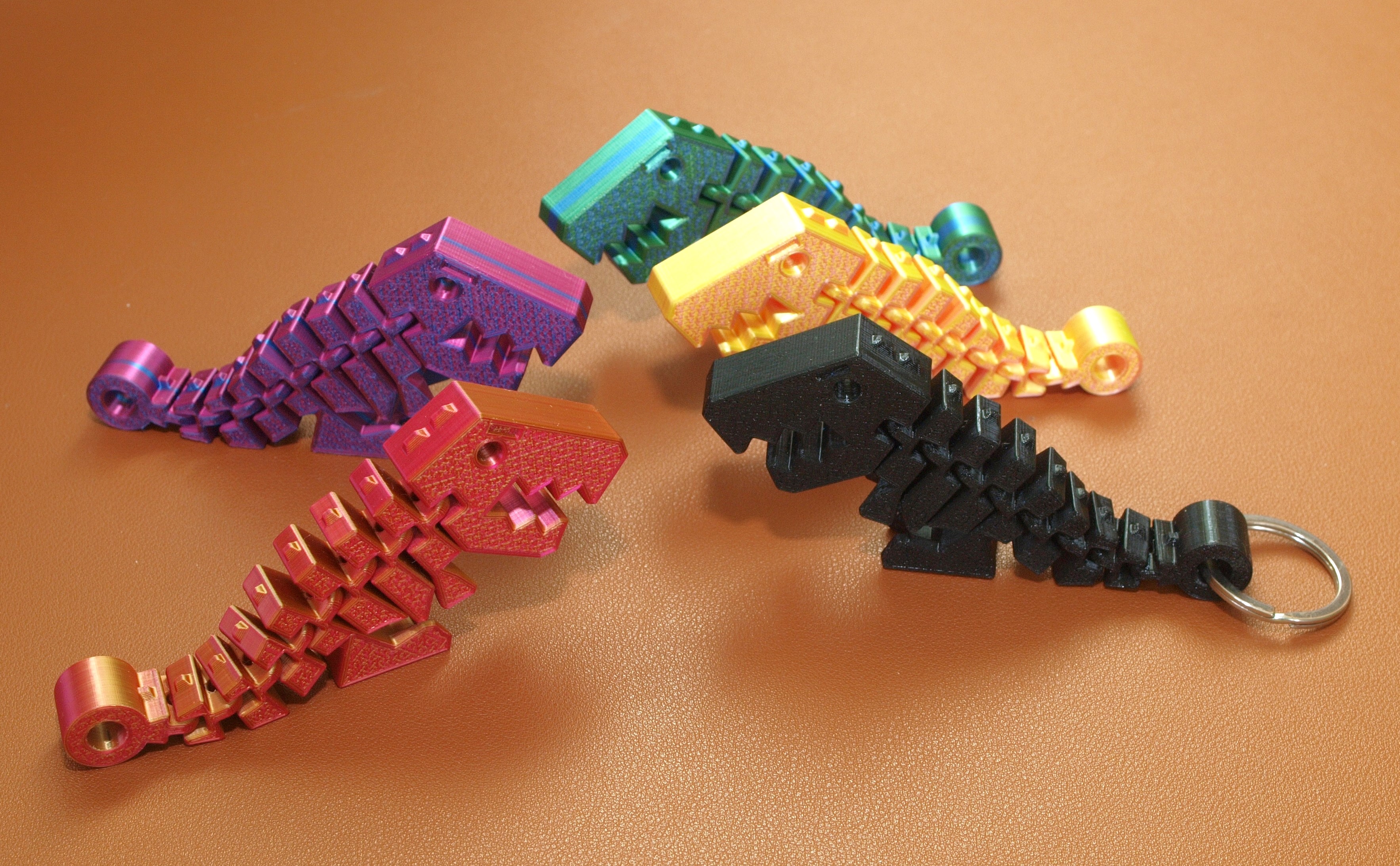 Flexi Rex Keychain by MKoe12 | Download free STL model | Printables.com