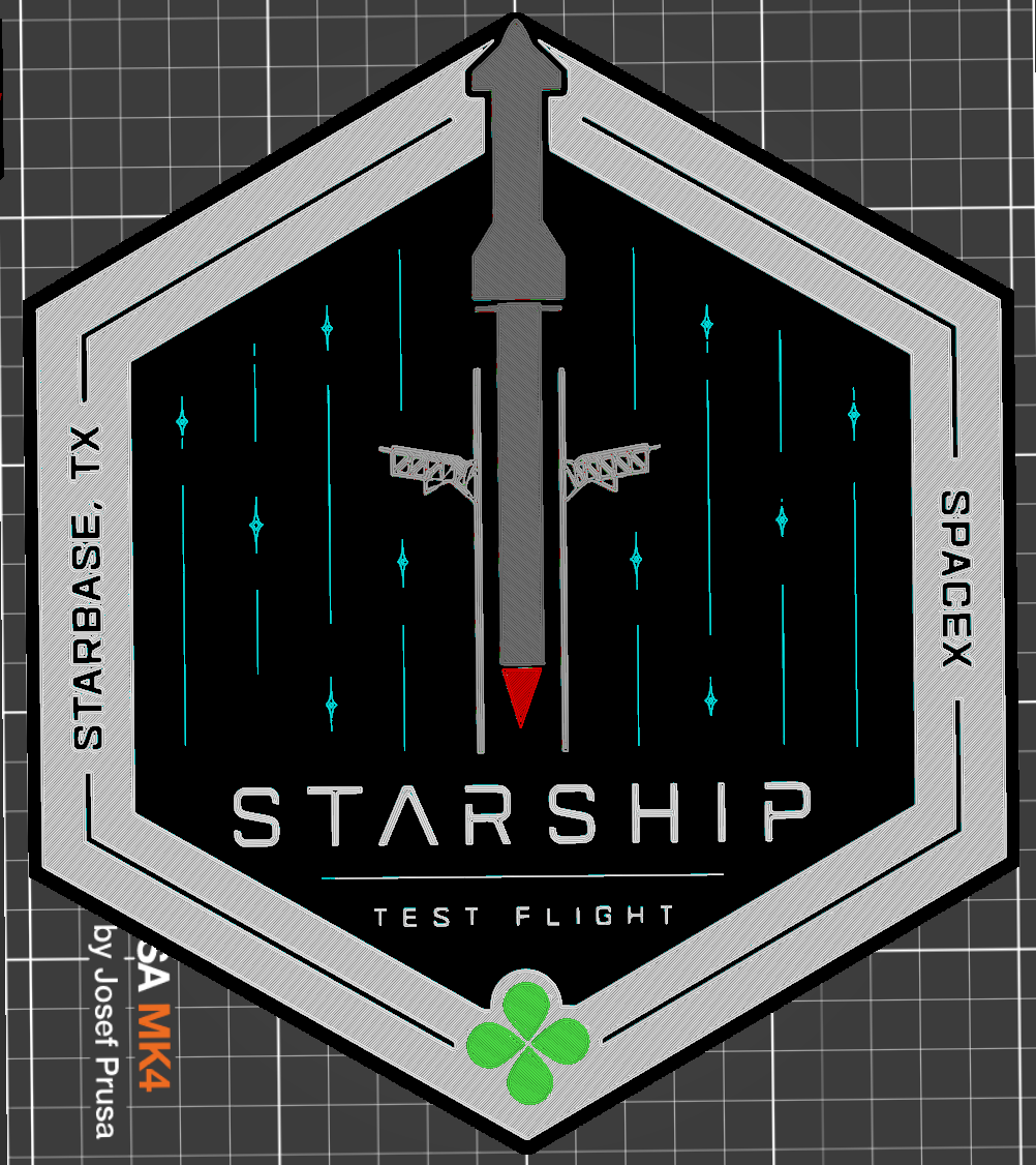 Starship Test Flight Patch von J Dubya | Kostenloses STL-Modell ...