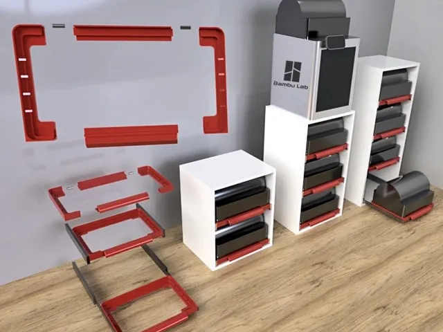 BAMBU LAB AMS RACK DRAWER SYSTEM von Placeholder | Kostenloses STL ...