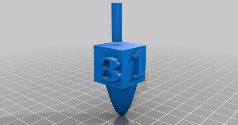 Spinning top with numbers by elc makes | Download free STL model ...