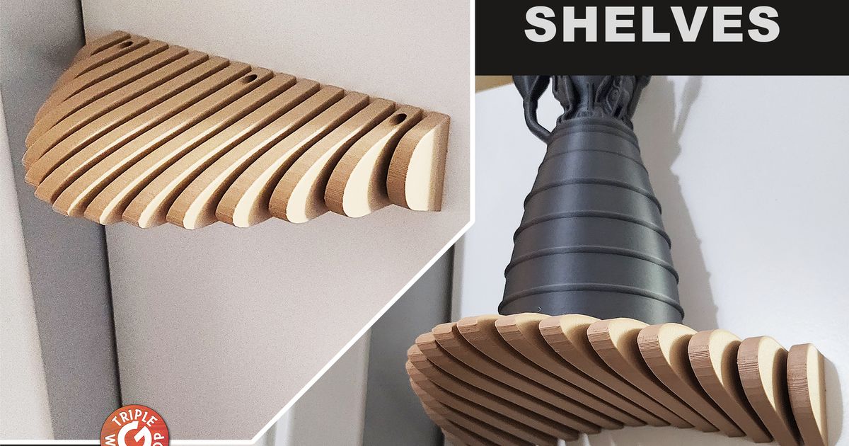 Contoured Floating Shelves by Triple G Workshop | Download free STL ...