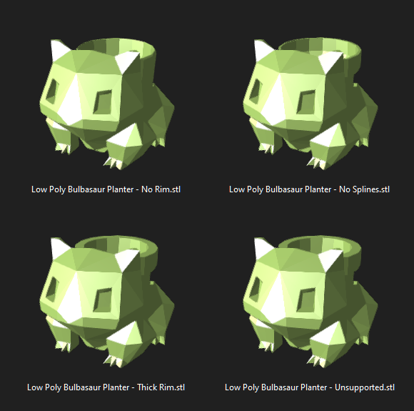 Low Poly Bulbasaur Planter with Mario Pipe Pot by Jer | Download free ...
