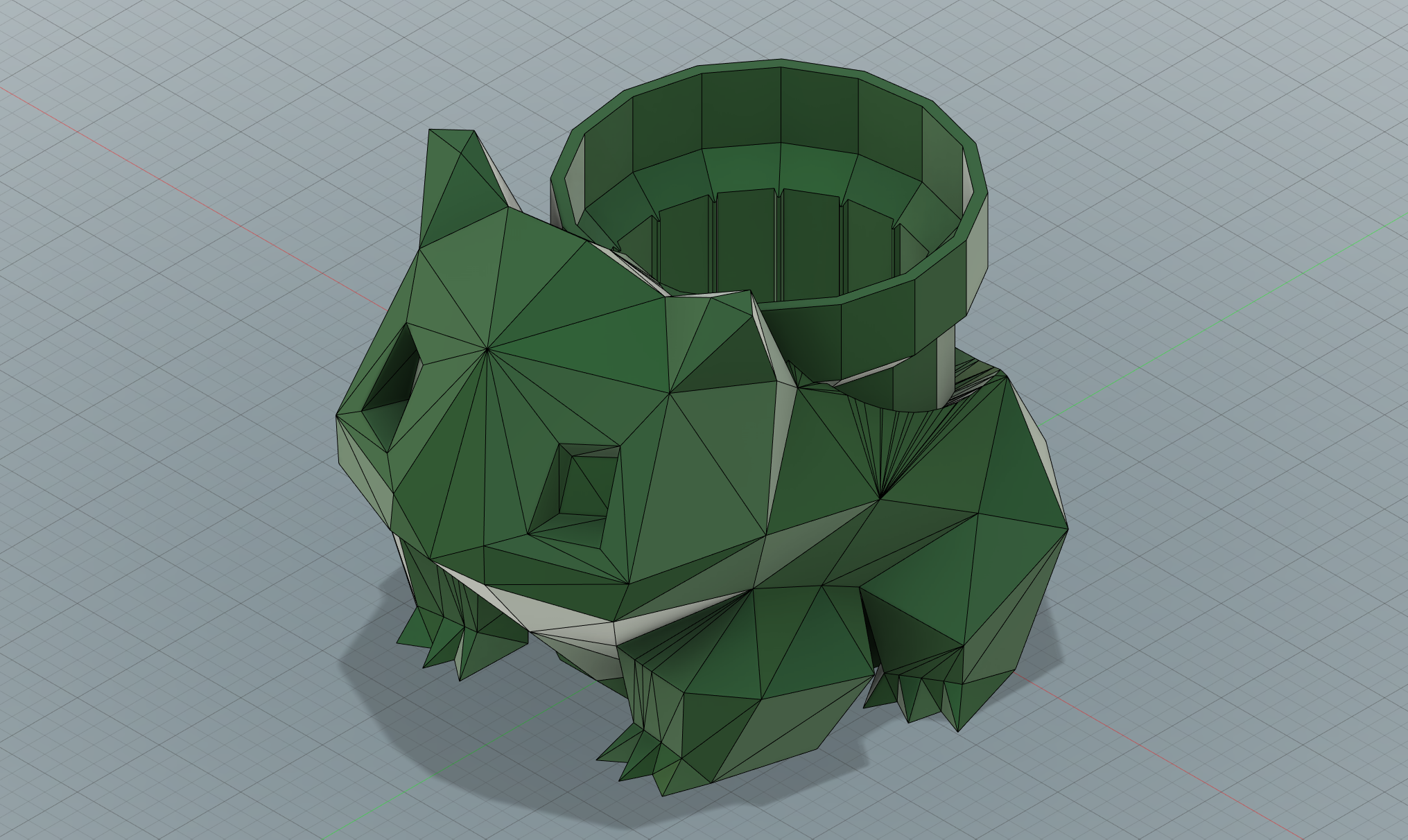 Low Poly Bulbasaur Planter with Mario Pipe Pot by Jer | Download free ...