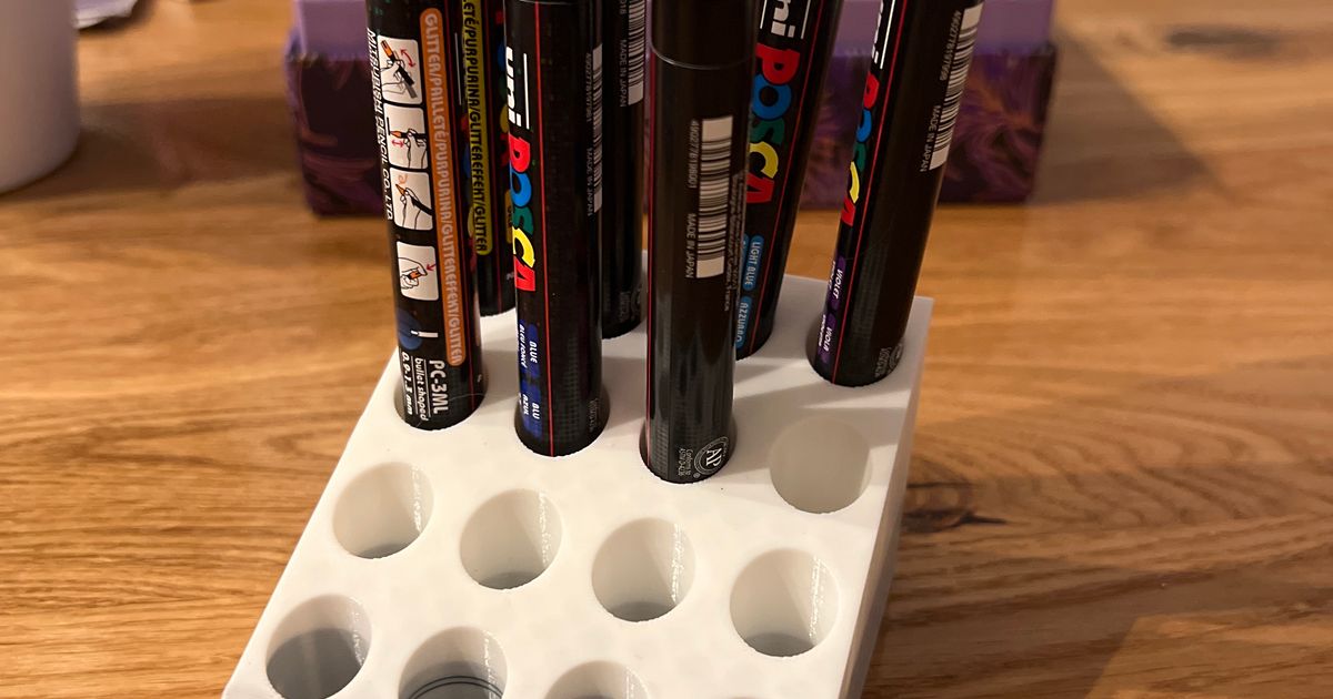 Posca Paint Marker Stand / Organisers / Penholder 16x by MAKE IT TV ...