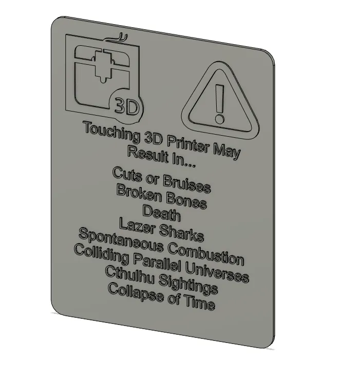 Warning Sign by Maxx the Turtle | Download free STL model | Printables.com