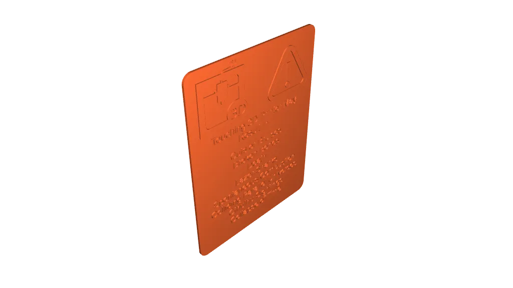 Warning Sign by Maxx the Turtle | Download free STL model | Printables.com
