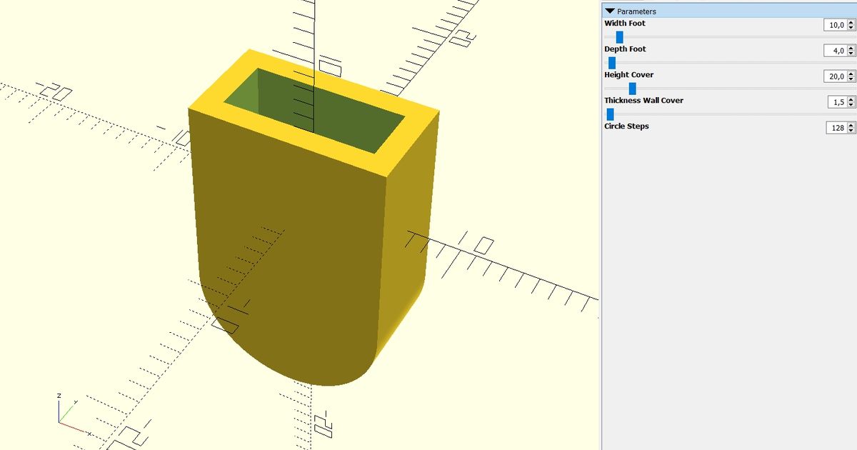 Individual protective Caps and Covers - OpenSCAD by Worti | Download free STL model | Printables.com