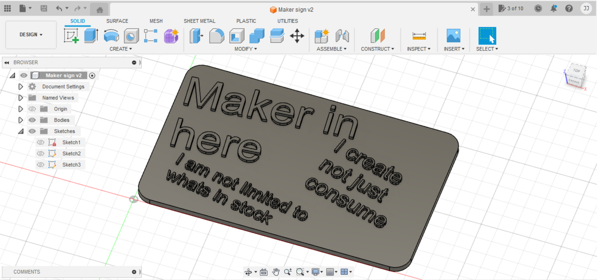 Maker sign by TheCubingJar | Download free STL model | Printables.com