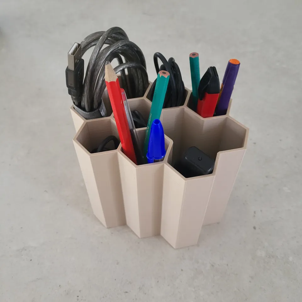 Hexagonal Desk Organizer / Cable Organizer by Kenzo | Download free STL ...