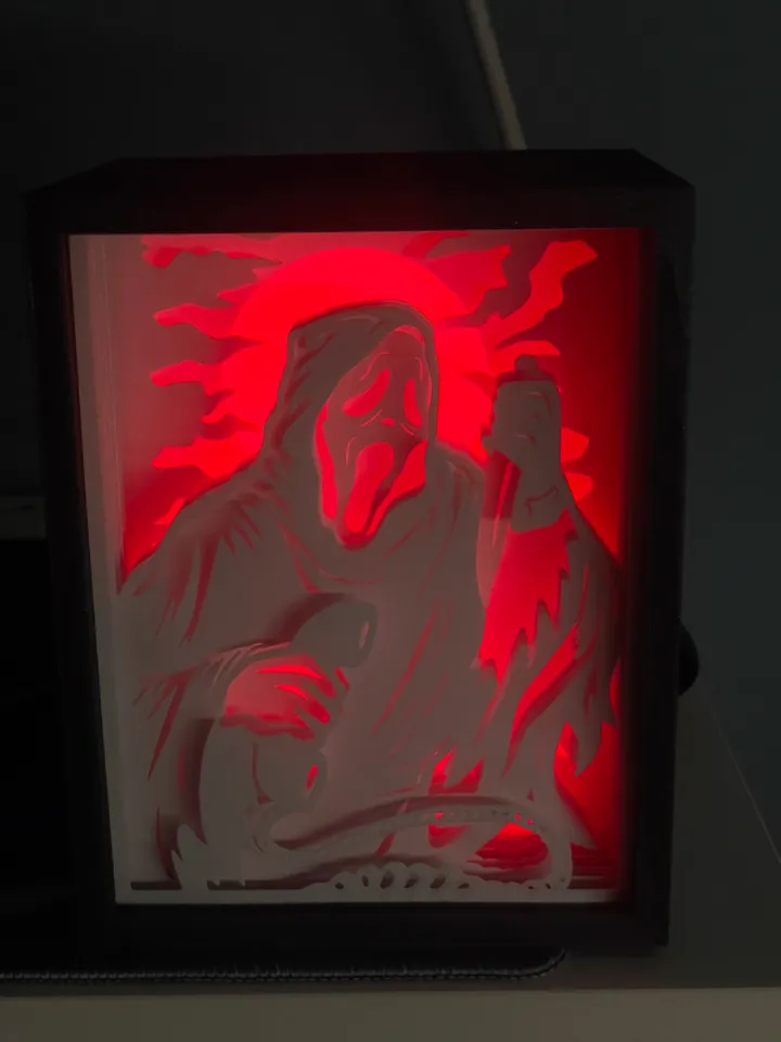 Scream Movie Ghostface Lightbox by roomonthethird | Download free STL ...