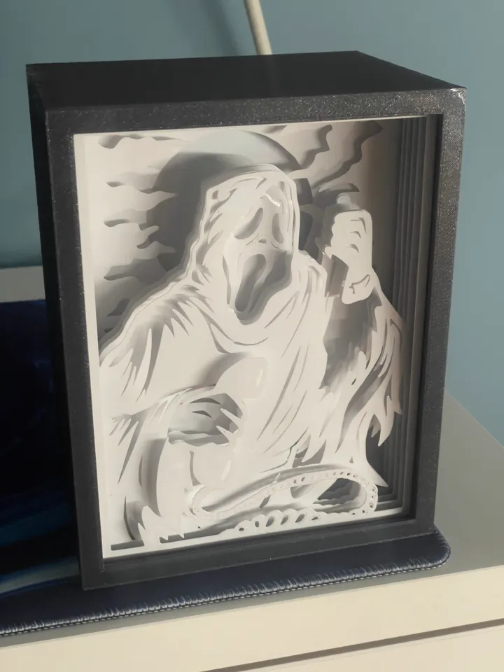 Scream Movie Ghostface Lightbox by roomonthethird | Download free STL ...