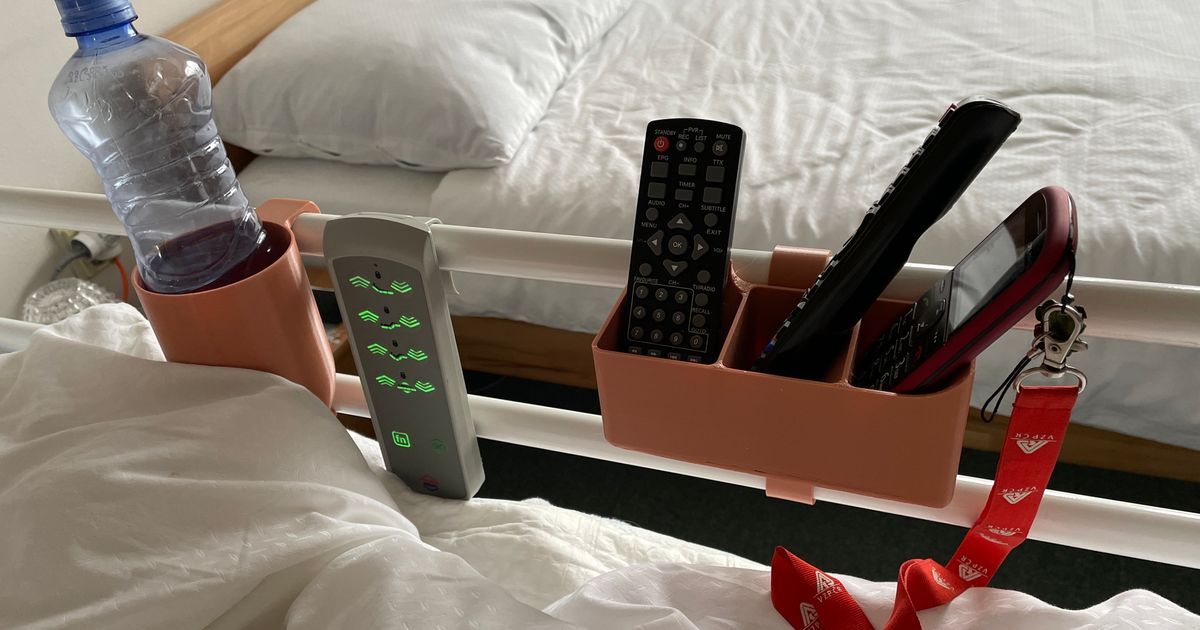 Cell Phone and TV Remote Control Holder for Hospital Bed by Javar ...