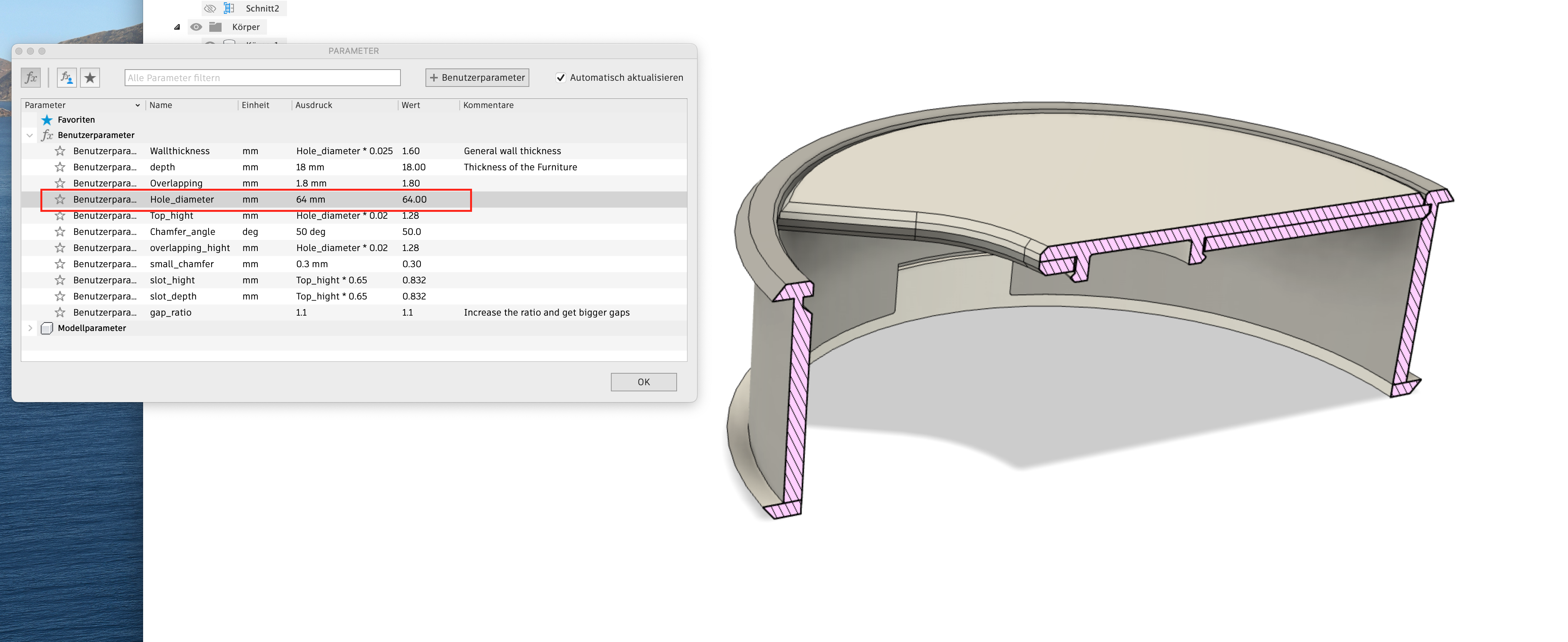 Smart Full Parametric Cable Grommet by Alex | Download free STL model ...