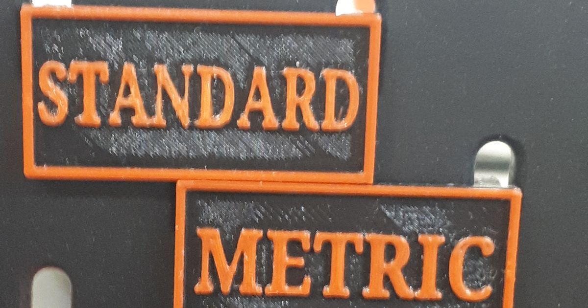 Skadis Wall Standard and Metric Labels by Ghostguy6 | Download free STL ...