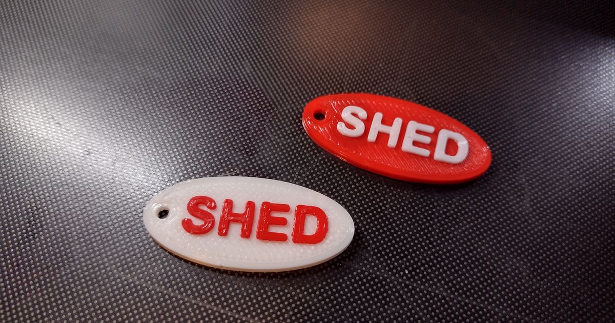 Shed Key Chain Tag by southbaygsr | Download free STL model ...