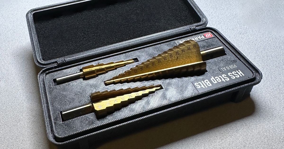Parkside HSS Step Drill Bits Case by DzR Download free STL model Printables