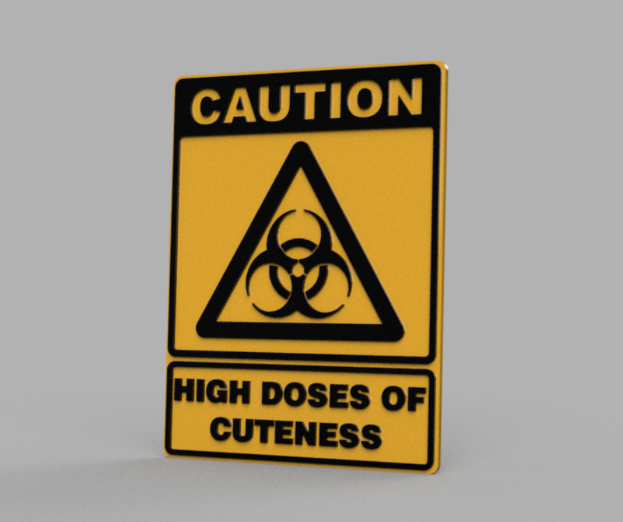 Warning of Lethal Cuteness by Tower 3D | Download free STL model ...