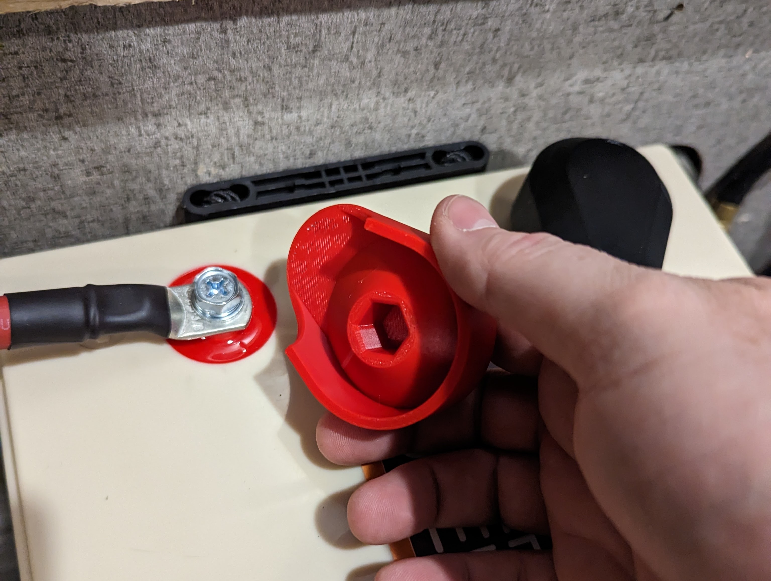 Battery Terminal Cover - Press Fit for M8 Hex Screw by RedKB | Download ...