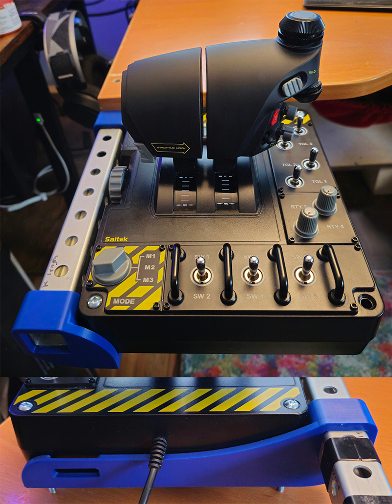Rhino HOTAS Throttle and Stick Mount for Ikea desk by Scaryfast ...
