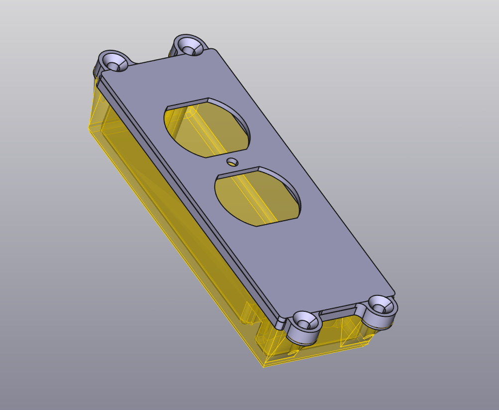 Dual Gang NEMA 5/3 Extension Cord Outlet Receptacle Box by Thing Werks ...
