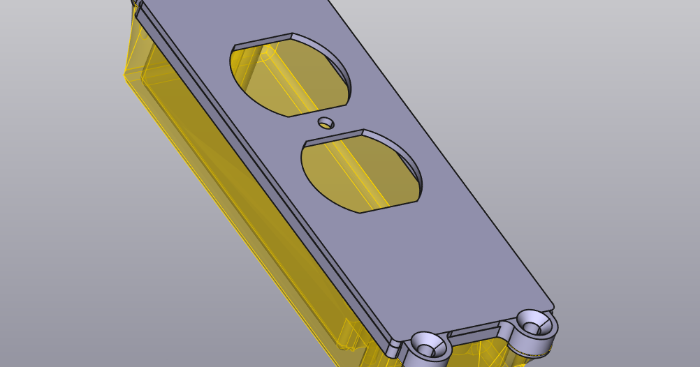 Dual Gang NEMA 5/3 Extension Cord Outlet Receptacle Box by Thing Werks ...