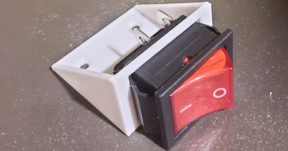 Rocker Power Switch 4Pin Holder by Dubravko Penezic | Download free STL ...