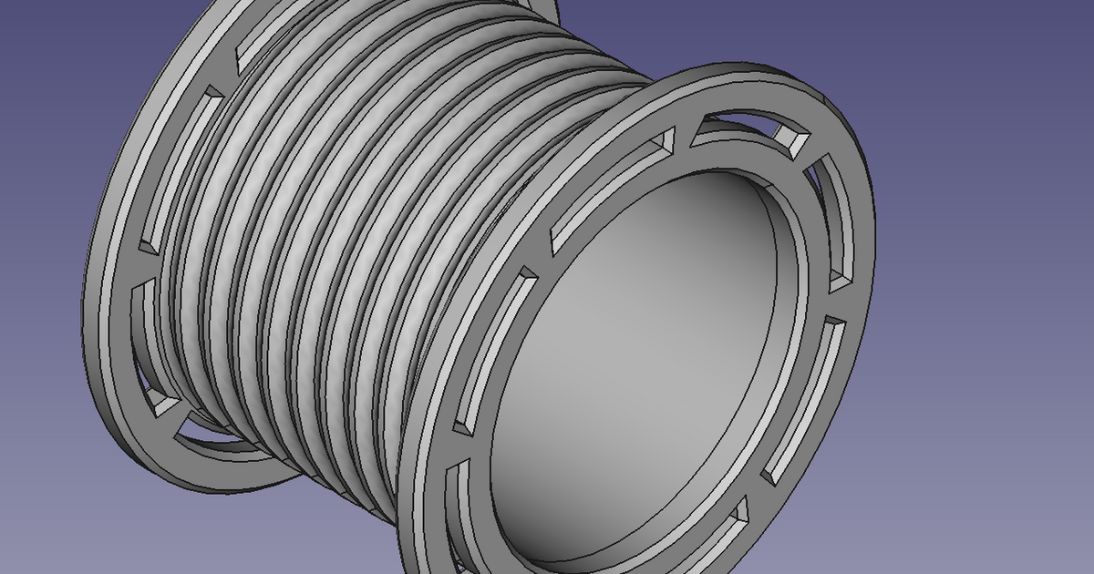 FreeCAD Parametric Coax Coil Former by LB5JJ | Download free STL model ...